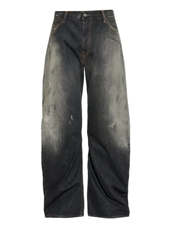 Acne Studios Draped-leg Bootcut Jeans - Black