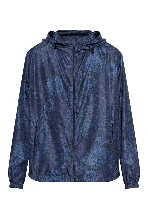 Etro Lightweight Hooded Jacket - Navy Blue