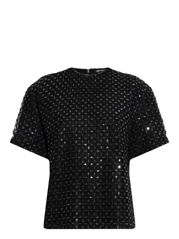 Remain Birger Christensen Sequin Top - Black