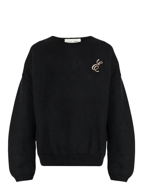 Fear Of God Sweater With Embroidered Logo - Black