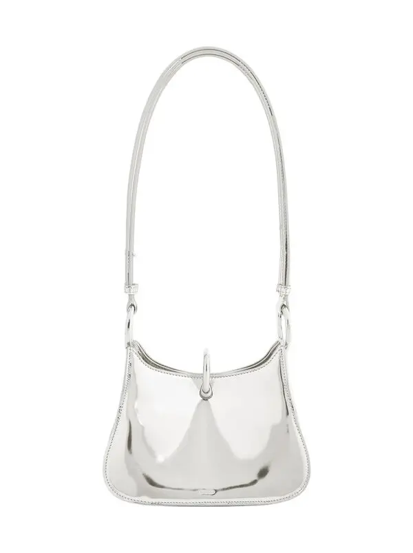 Rabanne Small Leather Ring Bag - Silver