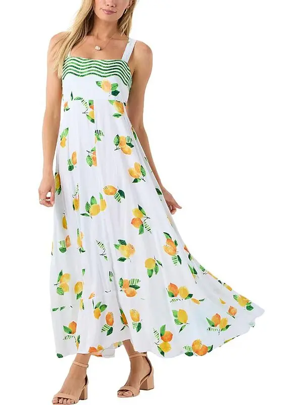 Tiare Hawaii Sicily Maxi Dress - Limoncello White