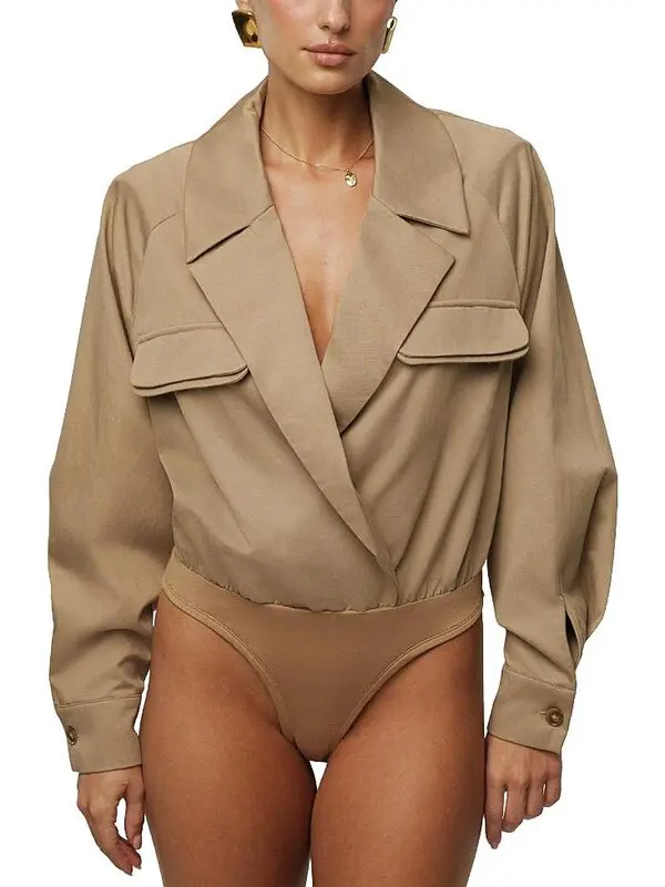 JLUXLABEL Structure Theory Bodysuit - Beige