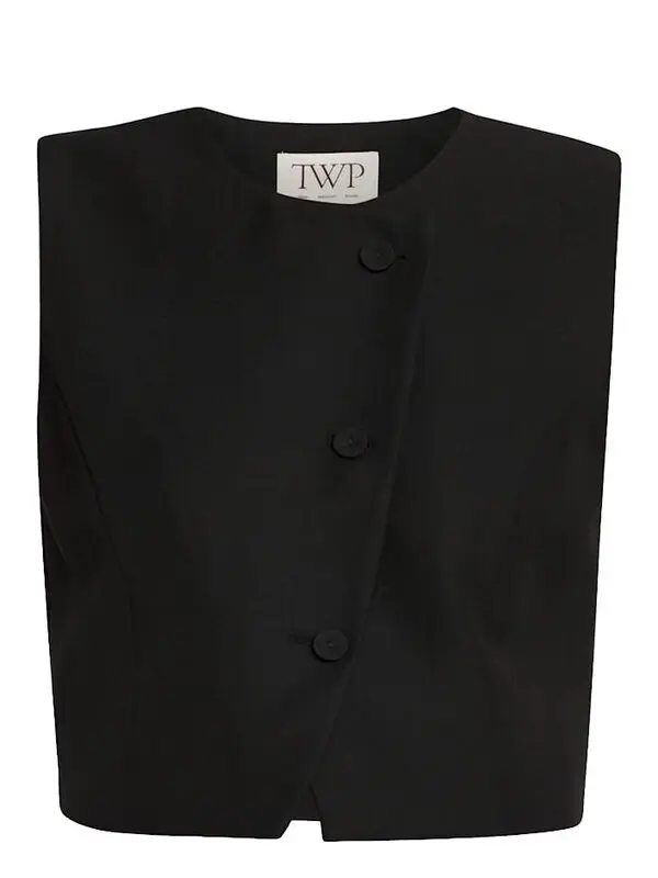 TWP Perry Compact Tux Suiting Top - Black