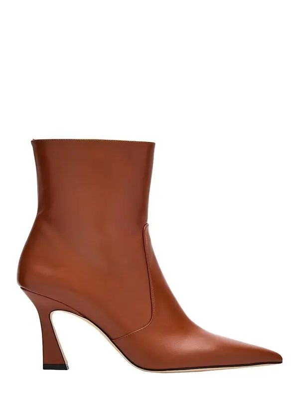 STUART WEITZMAN 85mm Vinnie Leather Booties - Saddle