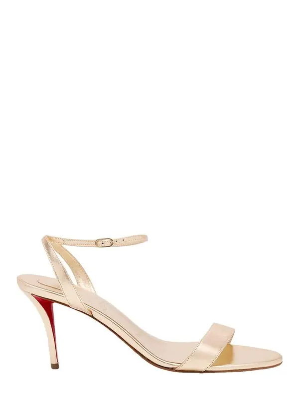CHRISTIAN LOUBOUTIN 80mm Miss Z Metallic Leather Sandals - Gold