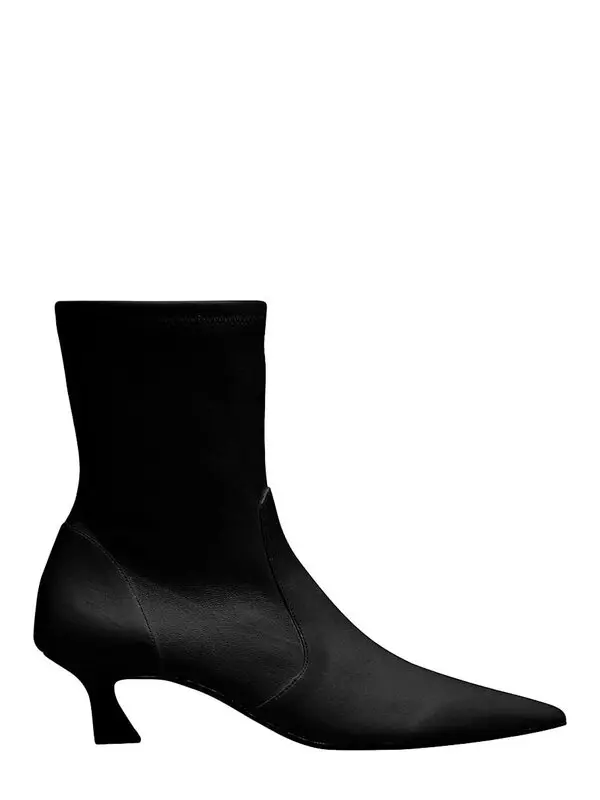 STUART WEITZMAN 50mm Vinnie Stretch Leather Booties - Black
