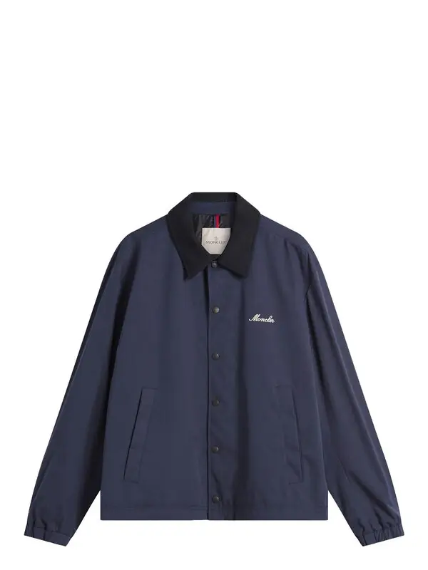 Moncler Arinell Brushed Cotton Shirt Jacket - Navy