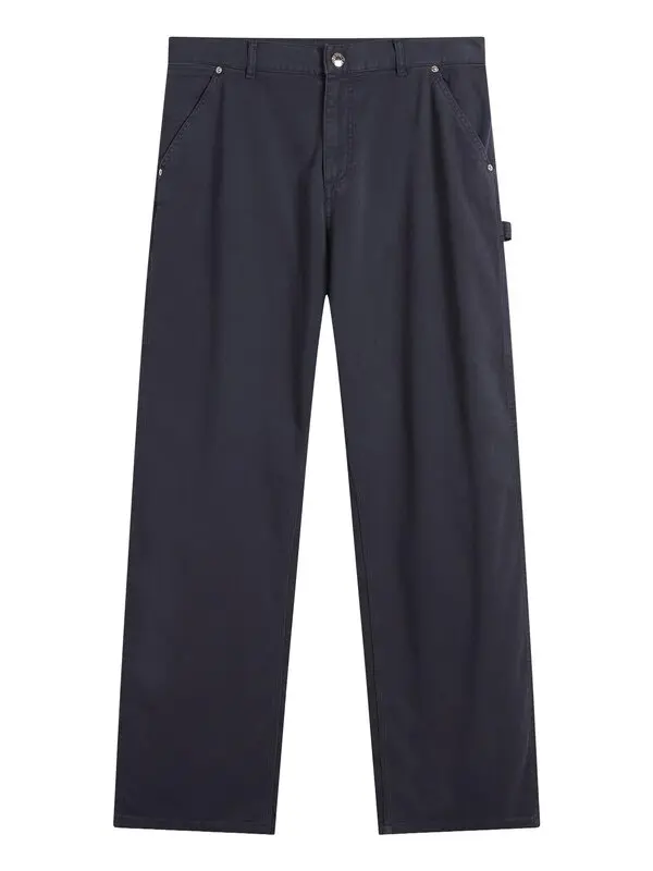 Moncler Gabardine Cotton Trousers - Navy