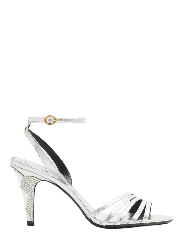 Valentino Garavani Ladycrush Crystal-appliqué Sandals - Silver