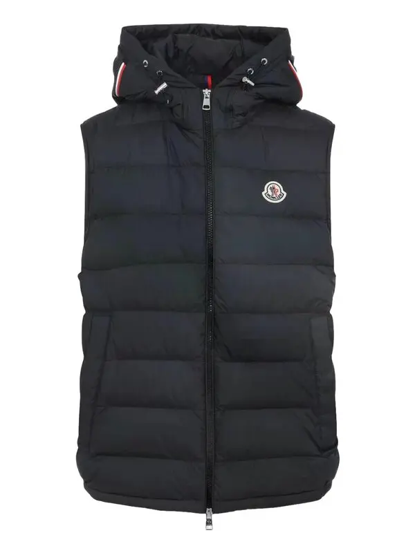 Moncler Hooded Padded Gilet - Black