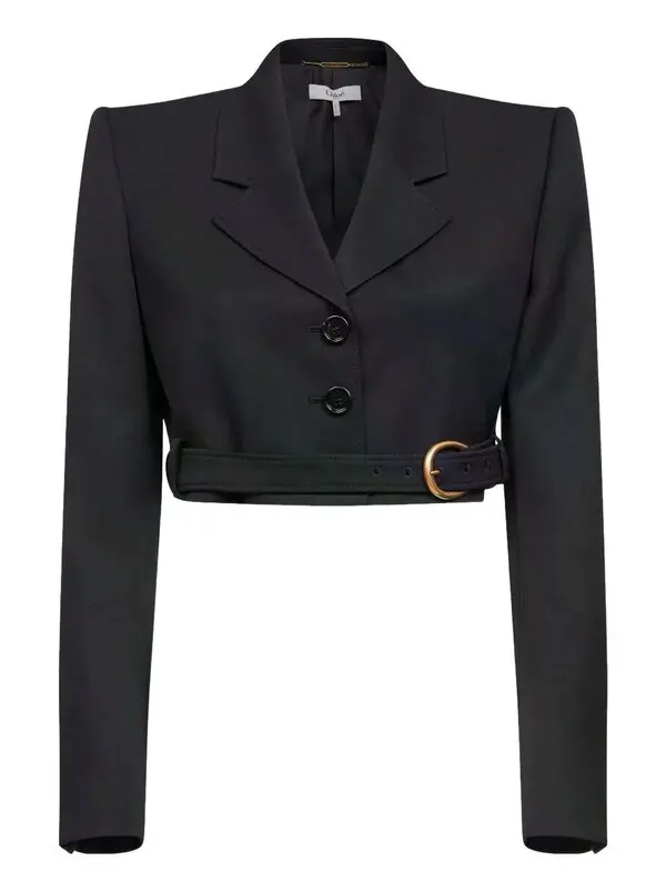 Chloé Lapel Belted Jacket - Black