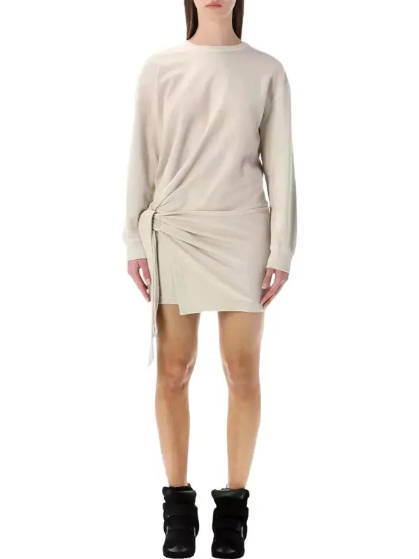 MARANT ETOILE Zae Long-sleeve Mini Dress - Neutrals