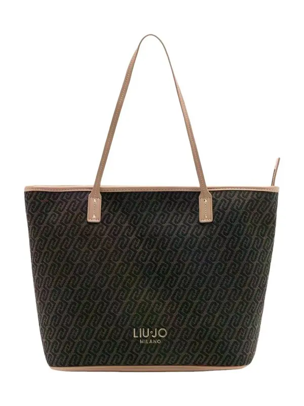 Liu Jo Monogram Jacquard Tote - Brown