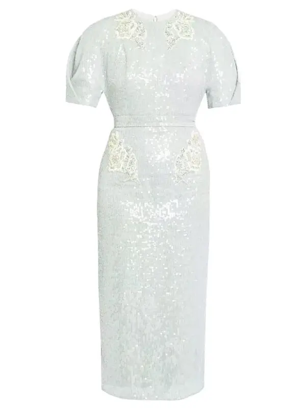 Erdem Embellished Midi Dress - Grey