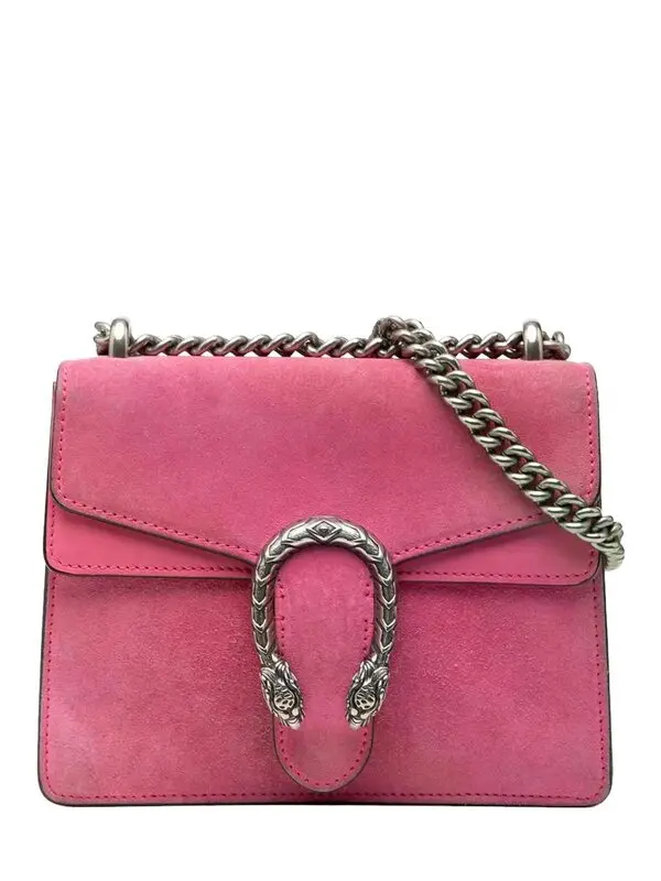 Gucci Small Suede Dionysus Crossbody Bag - Pink