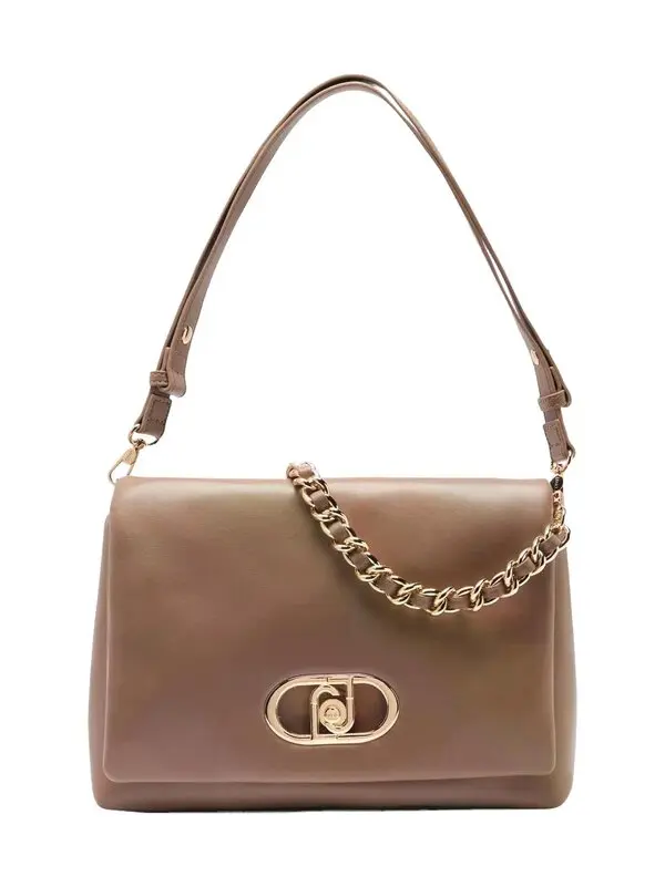 Liu Jo Lapuffy Large Crossbody Bag With Braided Chain - Neutrals