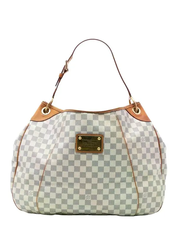 LOUIS VUITTON 2010 Damier Azur Galliera Gm Shoulder Bag - White