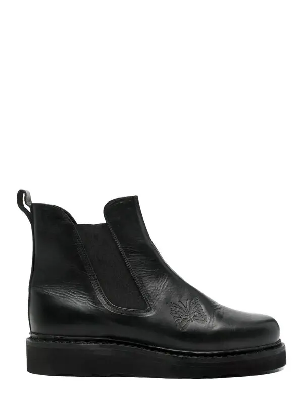 Needles Embossed-detail Platform Boots - Black