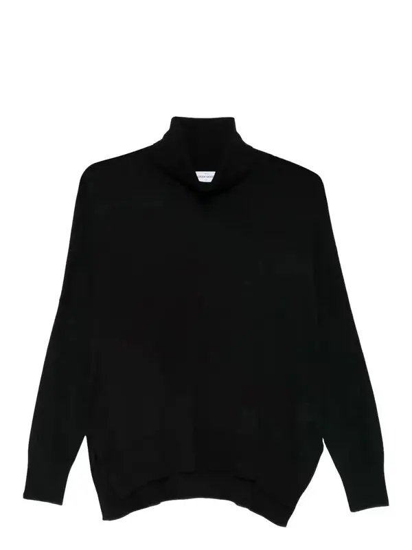 GRAN SASSO Roll-neck Virgin Wool Sweater - Black