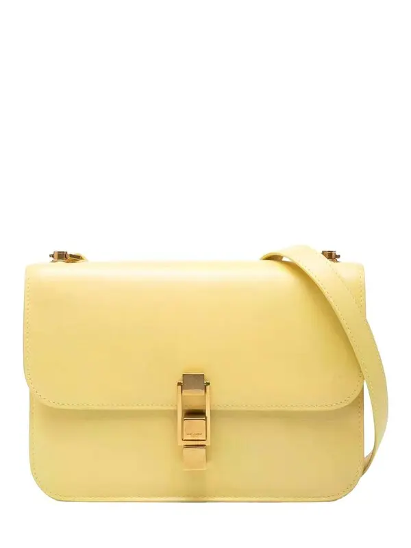 Saint Laurent 2020 Leather Carre Crossbody Bag - Yellow