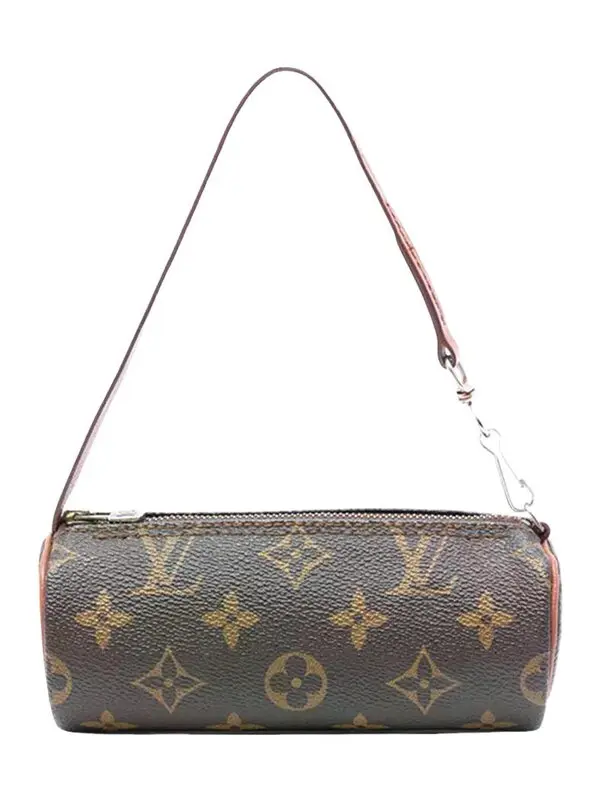 LOUIS VUITTON 1990-2025 Monogram Papillon Pochette Handbag - Brown