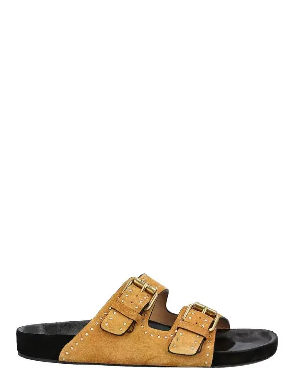 Isabel Marant Lennyo Studded Double-strap Sandals - Brown
