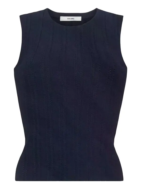 Adam Lippes Brynn Sleeveless Top - Blue