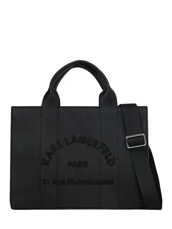 Karl Lagerfeld Rue St-guillaume Square Tote - Black