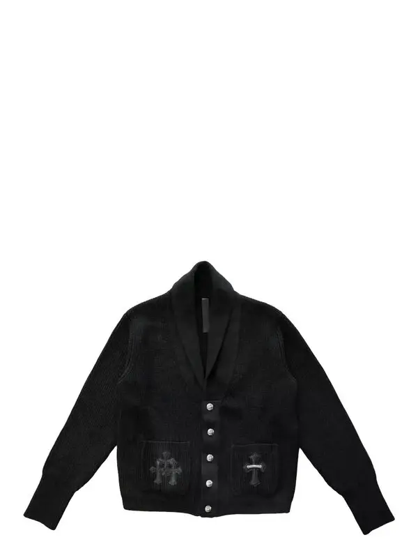 Chrome Hearts Cashmere Cross-patch Cardigan - Black