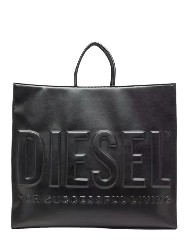 DIESEL® Embossed Shopper Tote Bag - Black