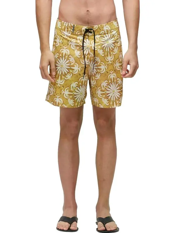 OSKLEN Floral Print Bermuda Shorts - Yellow