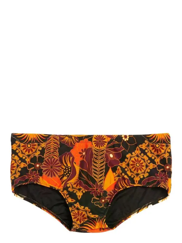 OSKLEN Floral-print Swimming Trunks - Black