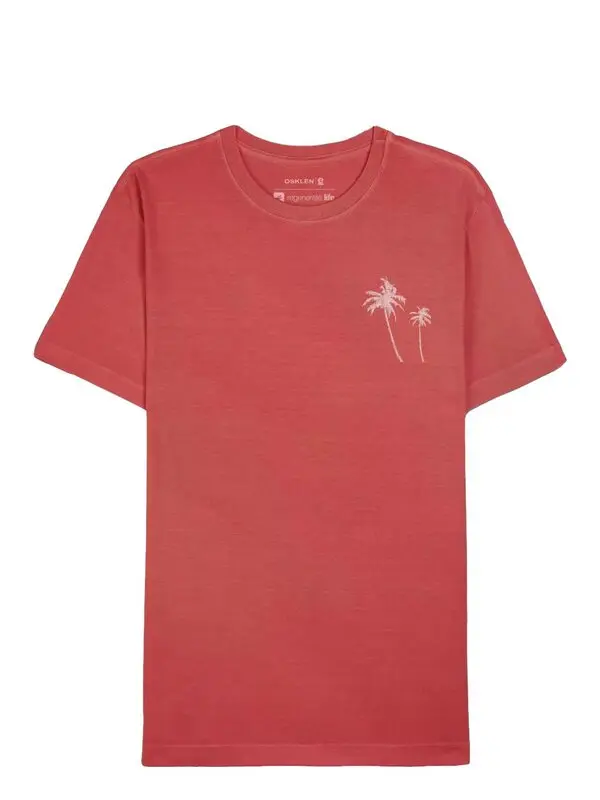 OSKLEN Crew-neck Graphic-detail T-shirt - Red