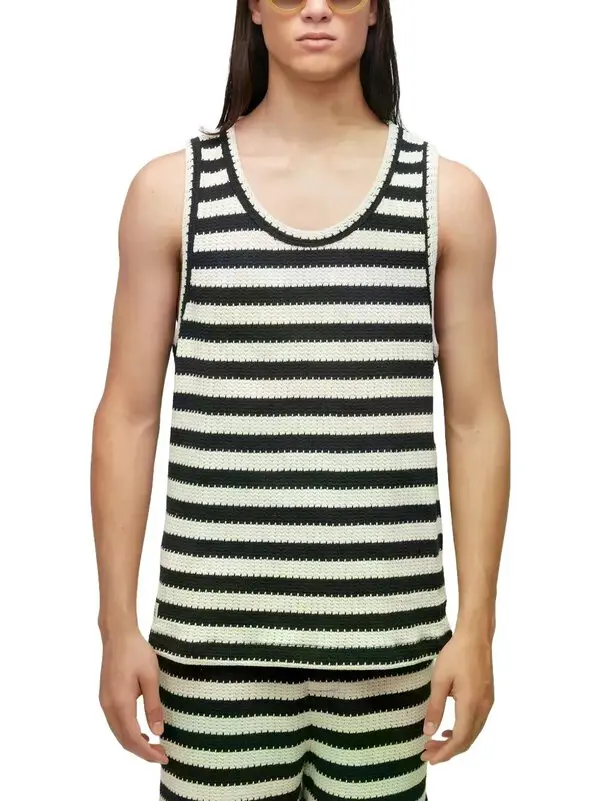 OSKLEN Striped Tank Top - Black