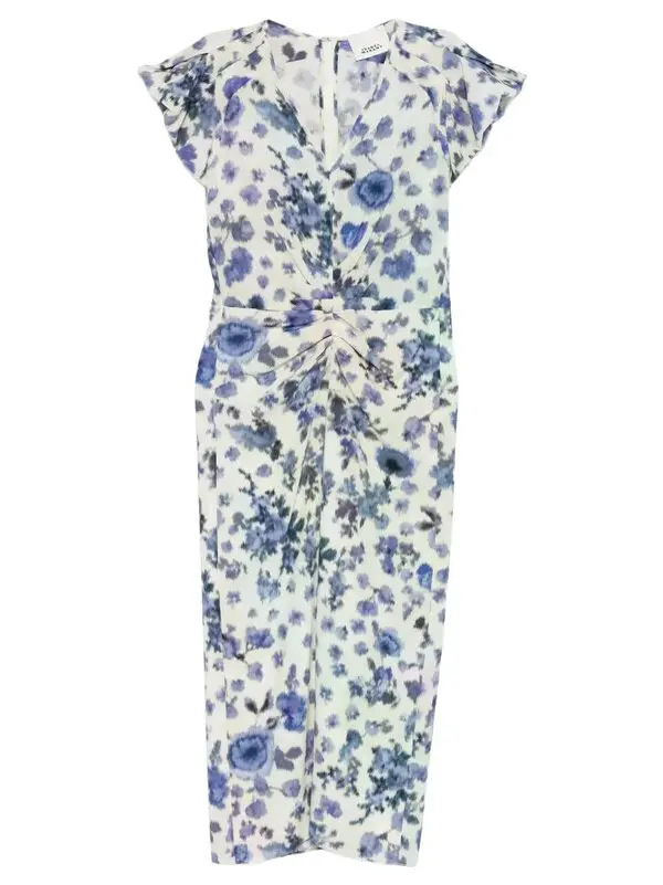 Isabel Marant Terenae Printed Midi Dress - White