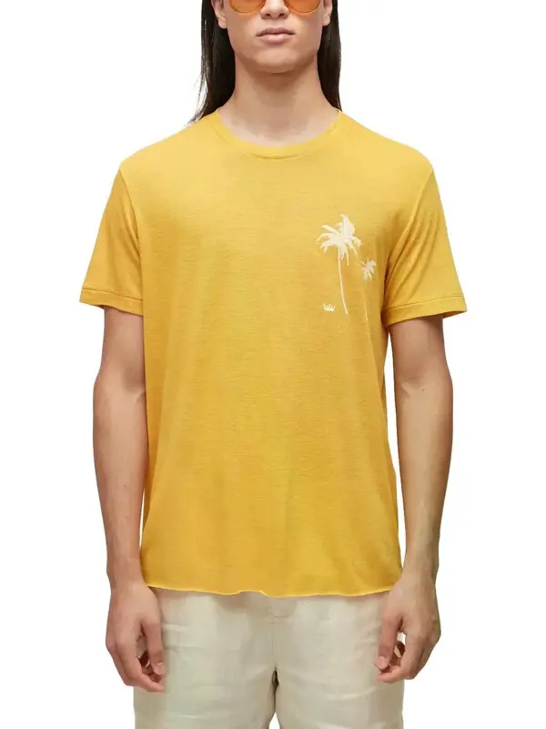 OSKLEN Palm-tree Short-sleeve T-shirt - Yellow