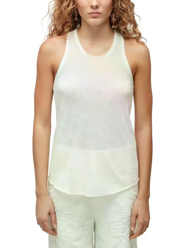 OSKLEN Curved-hem Tank Top - White