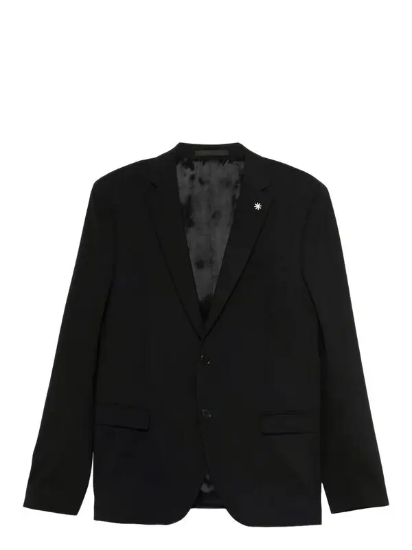 MANUEL RITZ Buttoned Wool-blend Jacket - Black