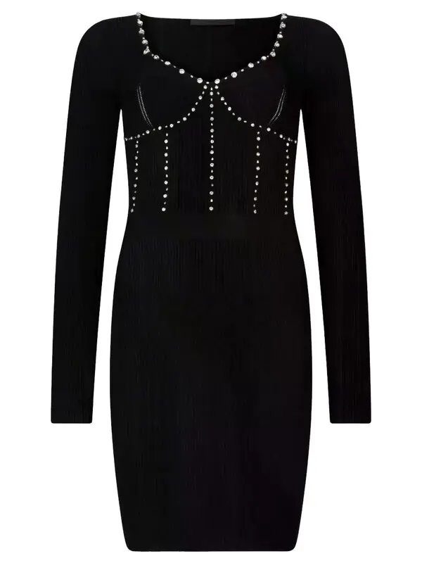 Liu Jo Embellishment Knit Mini Dress - Black