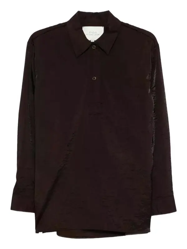 Studio Nicholson Polo-collar Shirt - Brown