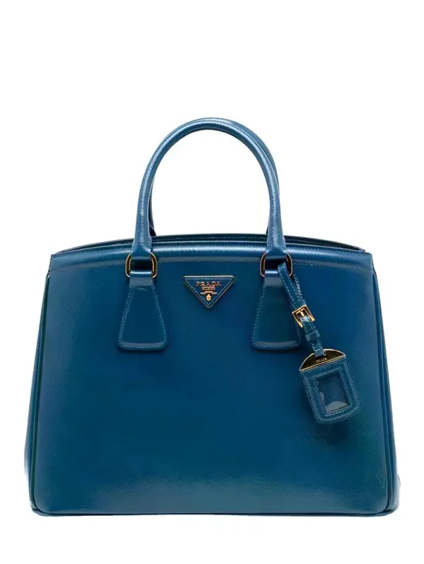 Prada Saffiano Lux Parabole Tote Bag - Blue