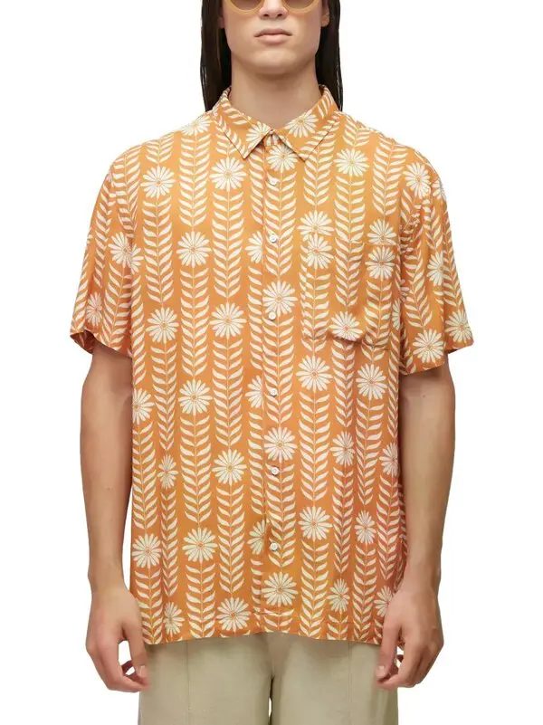 OSKLEN Daisy Floral-pattern Shirt - Orange