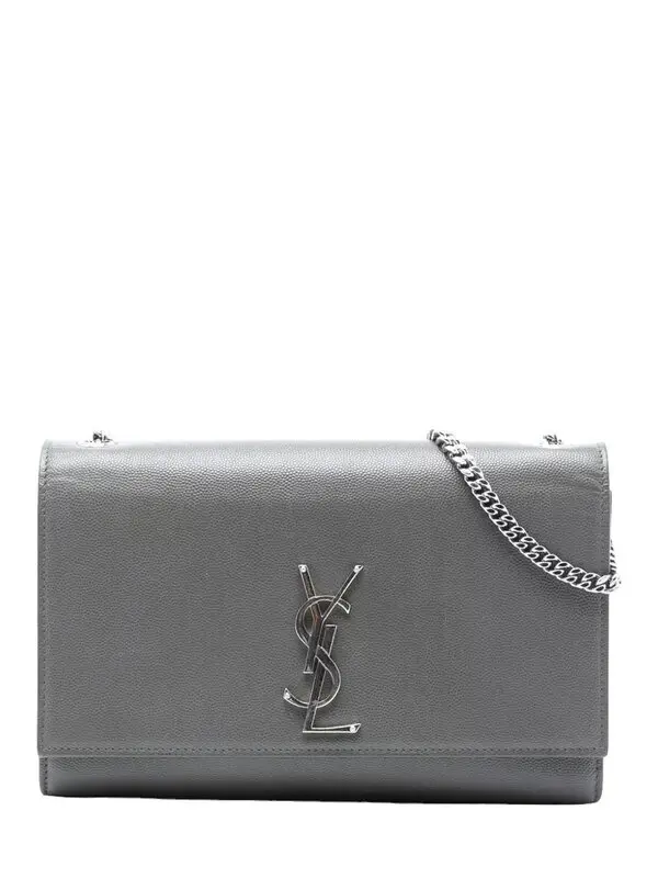 Saint Laurent 2017 Medium Monogram Kate Crossbody Bag - Grey