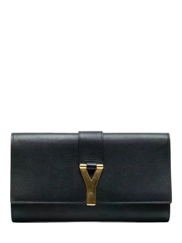 Saint Laurent Chyc Ligne Clutch Bag - Black