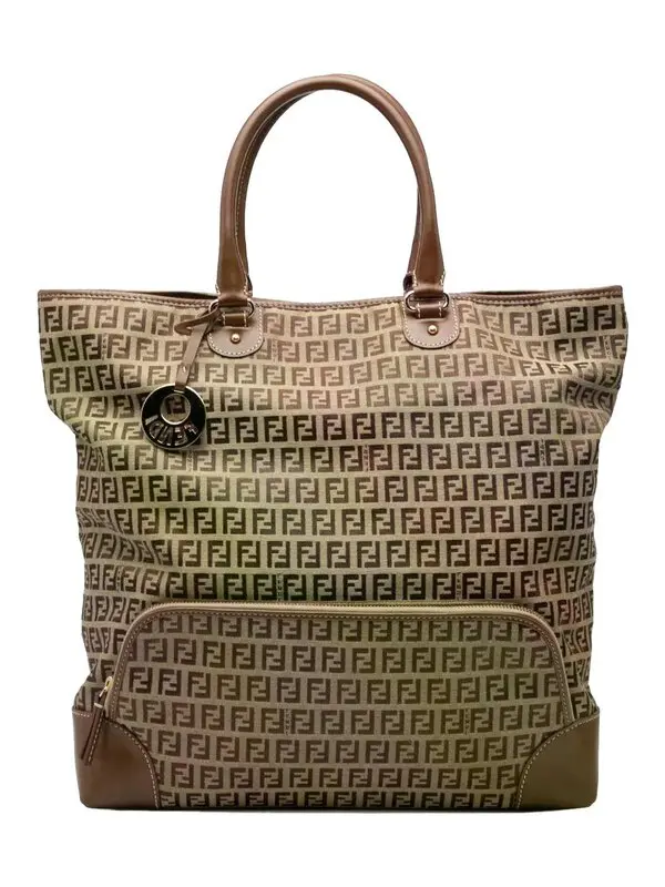 Fendi Zucchino Canvas Chef Tote Bag - Brown