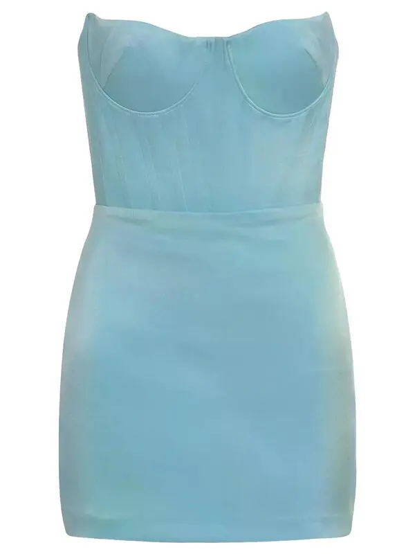 Alex Perry Corset Strapless Mini Dress - Blue