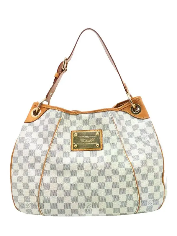 LOUIS VUITTON 2011 Damier Azur Galliera Pm Shoulder Bag - White