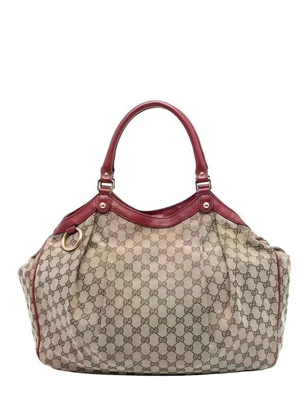 Gucci Large Gg Canvas Sukey Tote Bag - Brown
