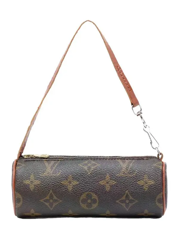 LOUIS VUITTON 1990-2025 Monogram Papillon Pochette Handbag - Brown